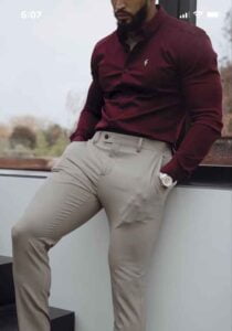 7 Maroon Shirt Matching Pants Ideas for Men