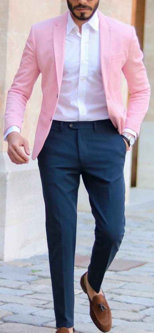 Pink Blazer Combination For Men to Look Dashing